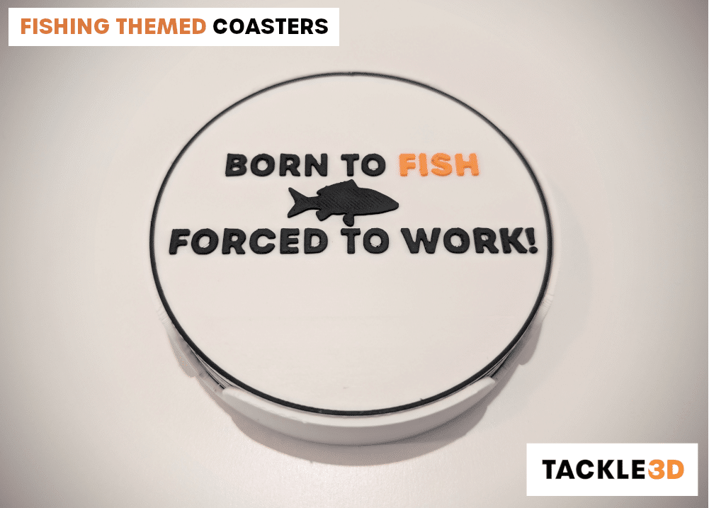 Fishing Themed Coasters - Pack of 6 Coasters with Holder - Tackle3D ...