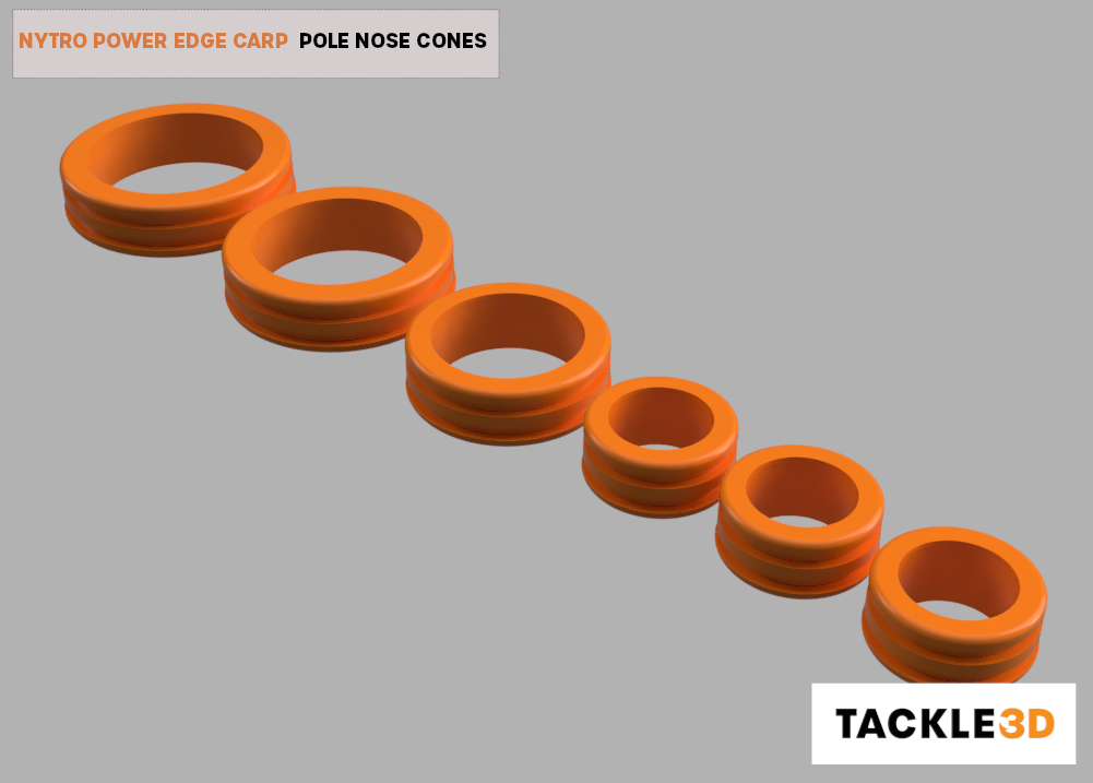Nytro Power Edge Carp Margin 8M Pole Nose Cones - Tackle3D - High ...